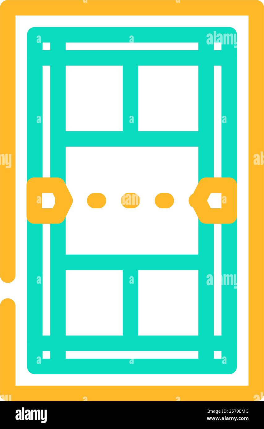 badminton court color icon vector. badminton court sign. isolated ...