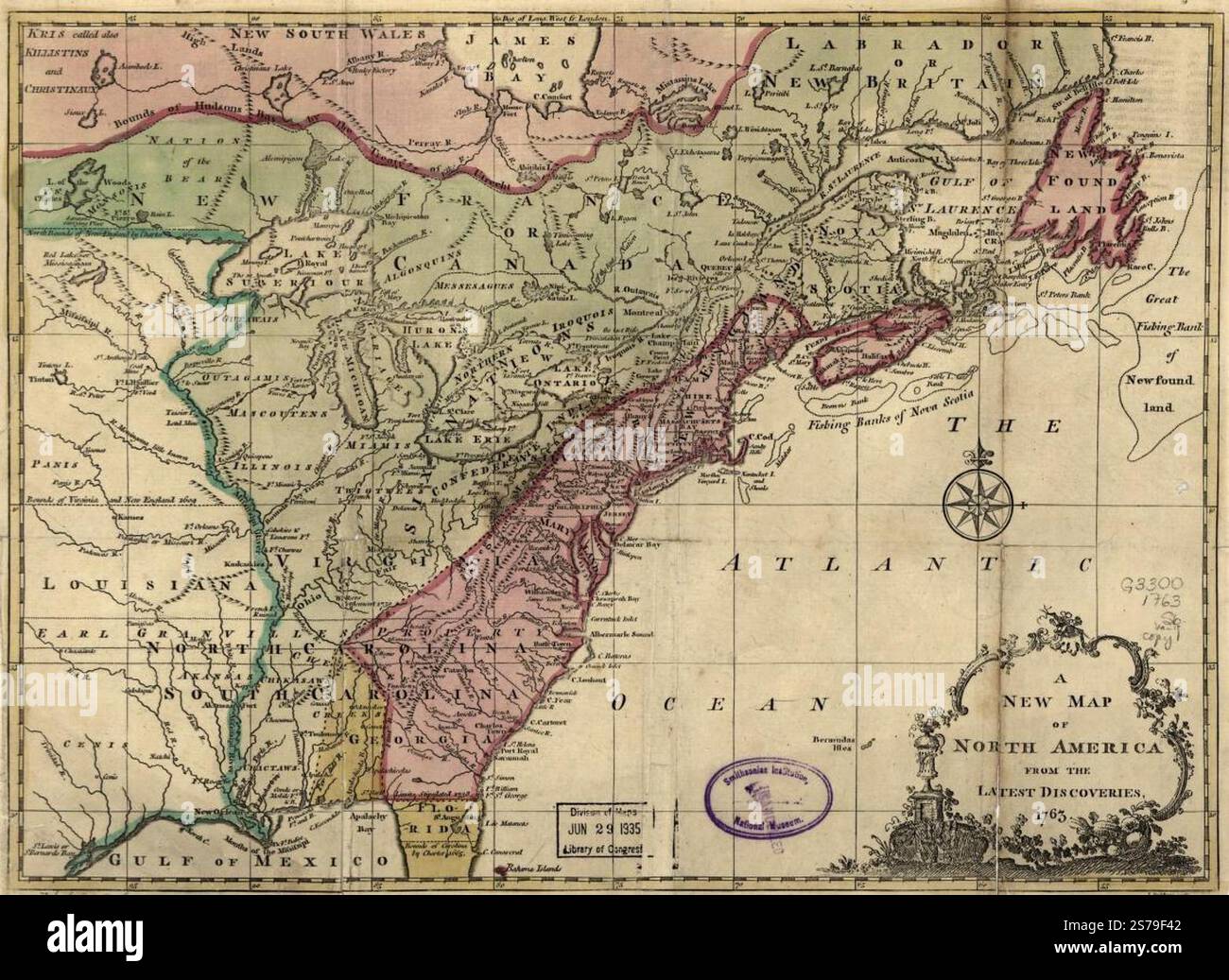 A new map of North America from the latest discoveries 1763 by ...