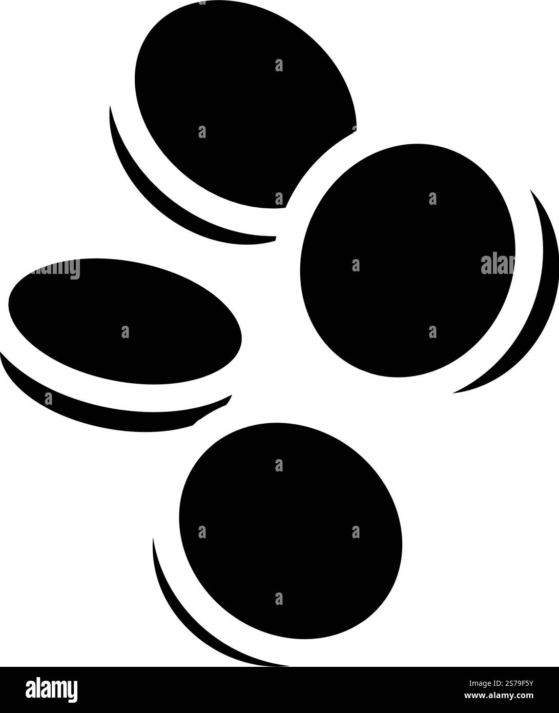 coin gold falling glyph icon vector. coin gold falling sign. isolated ...