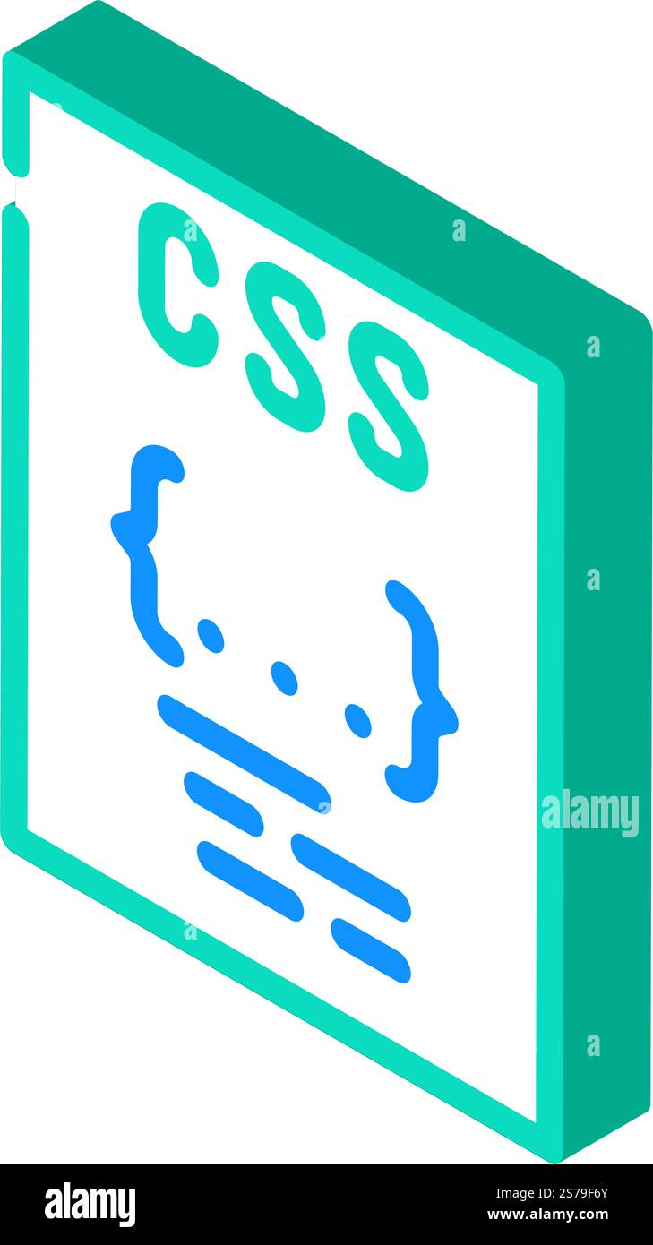 Css File Format Document Isometric Icon Vector Css File Format 4199