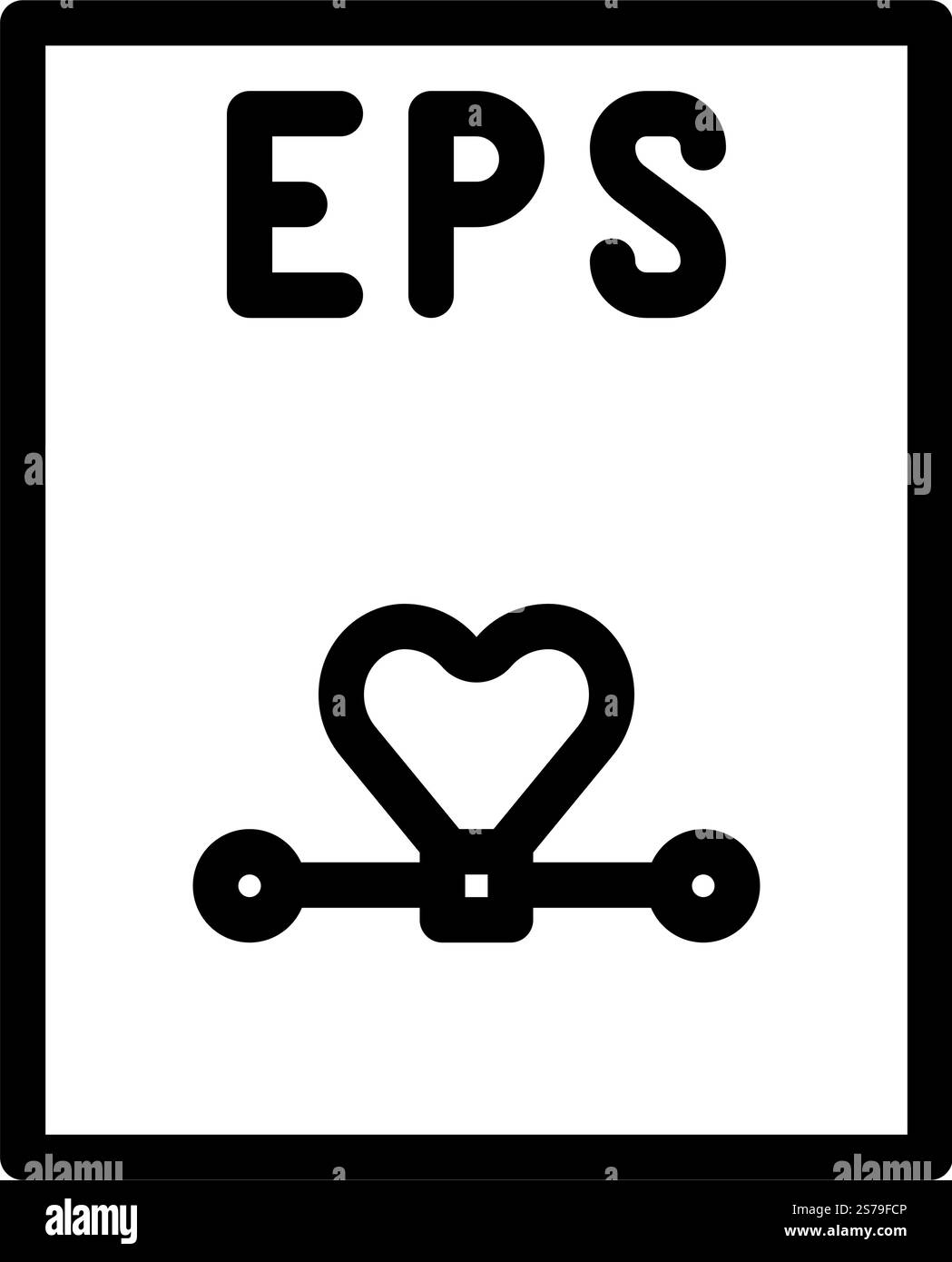 Eps File Format Document Line Icon Vector Eps File Format Document