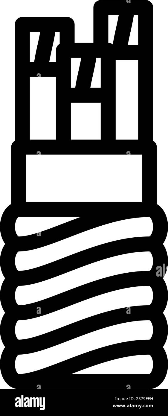 main feeder wire cable line icon vector. main feeder wire cable sign ...