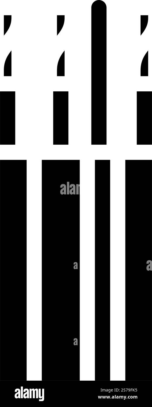 uf underground feeder cable glyph icon vector. uf underground feeder ...