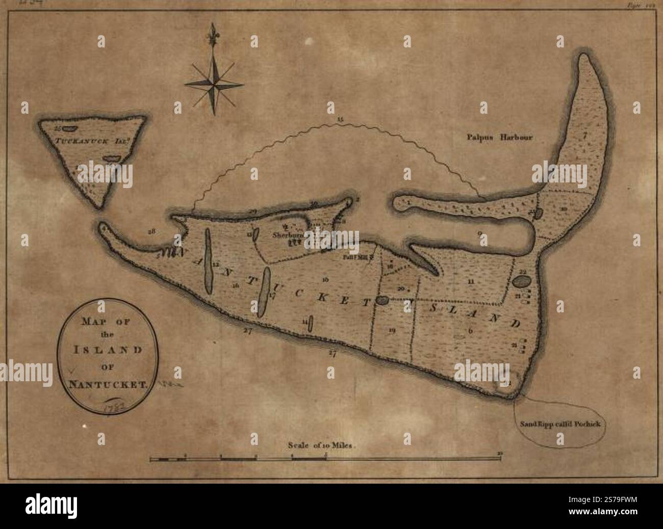 Map of the island of Nantucket. 1782 by St. John de Crèvecoeur J ...