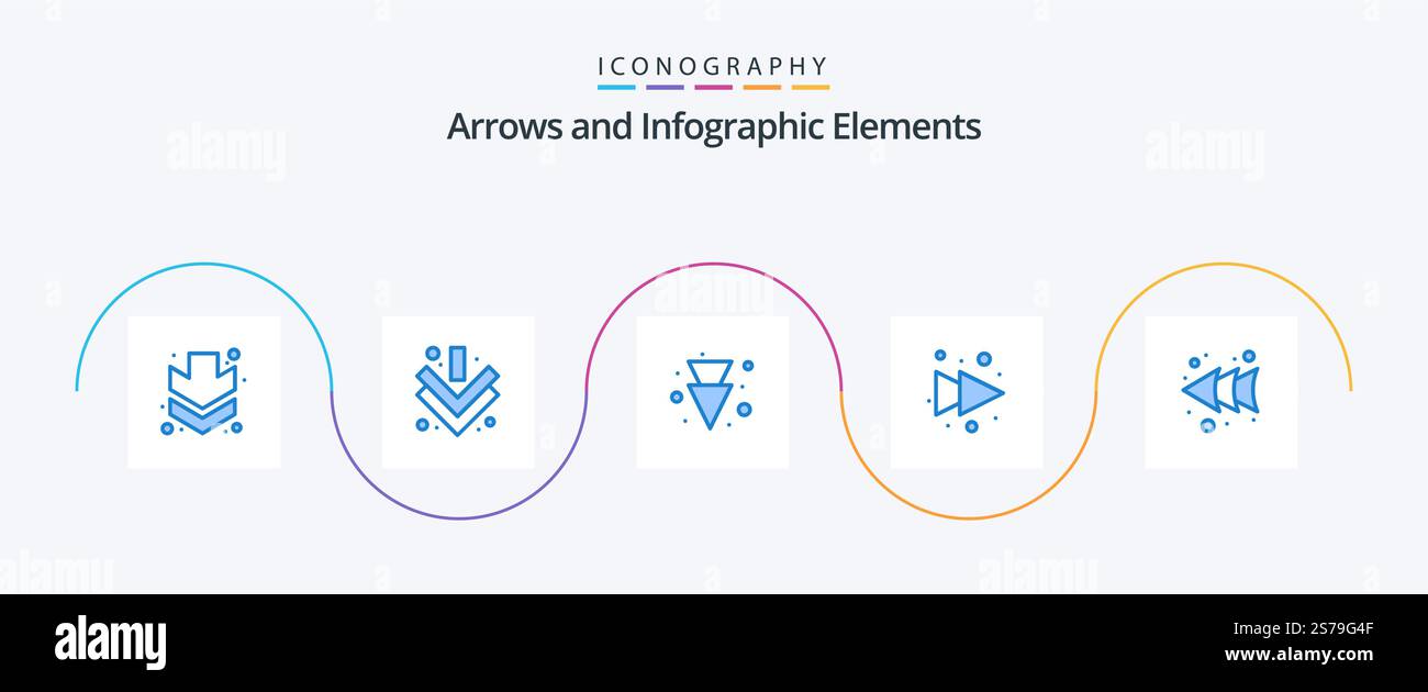 Arrow Blue 5 Icon Pack Including . rewind Stock Vector Image & Art - Alamy