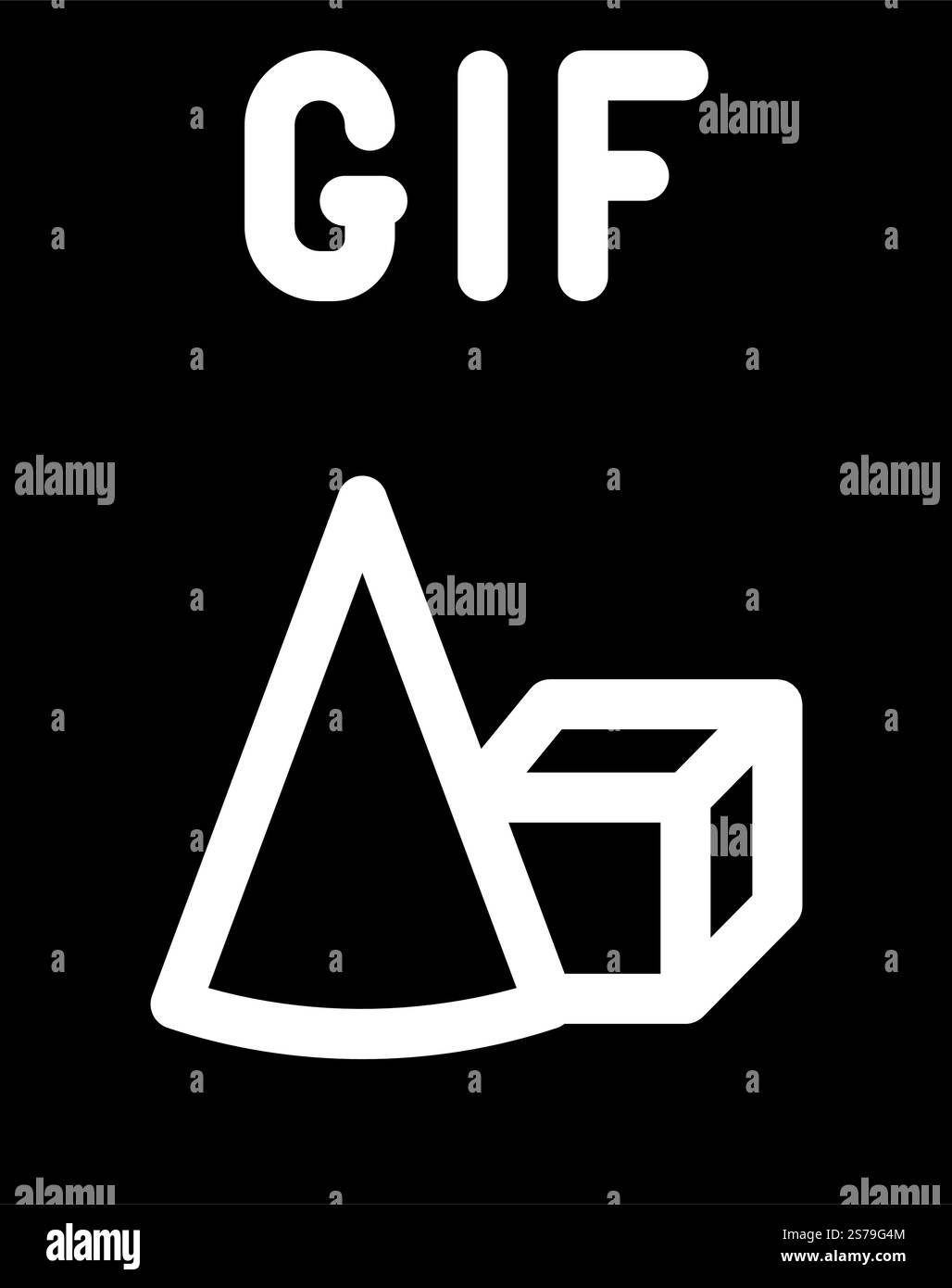 gif file format document glyph icon vector. gif file format document ...