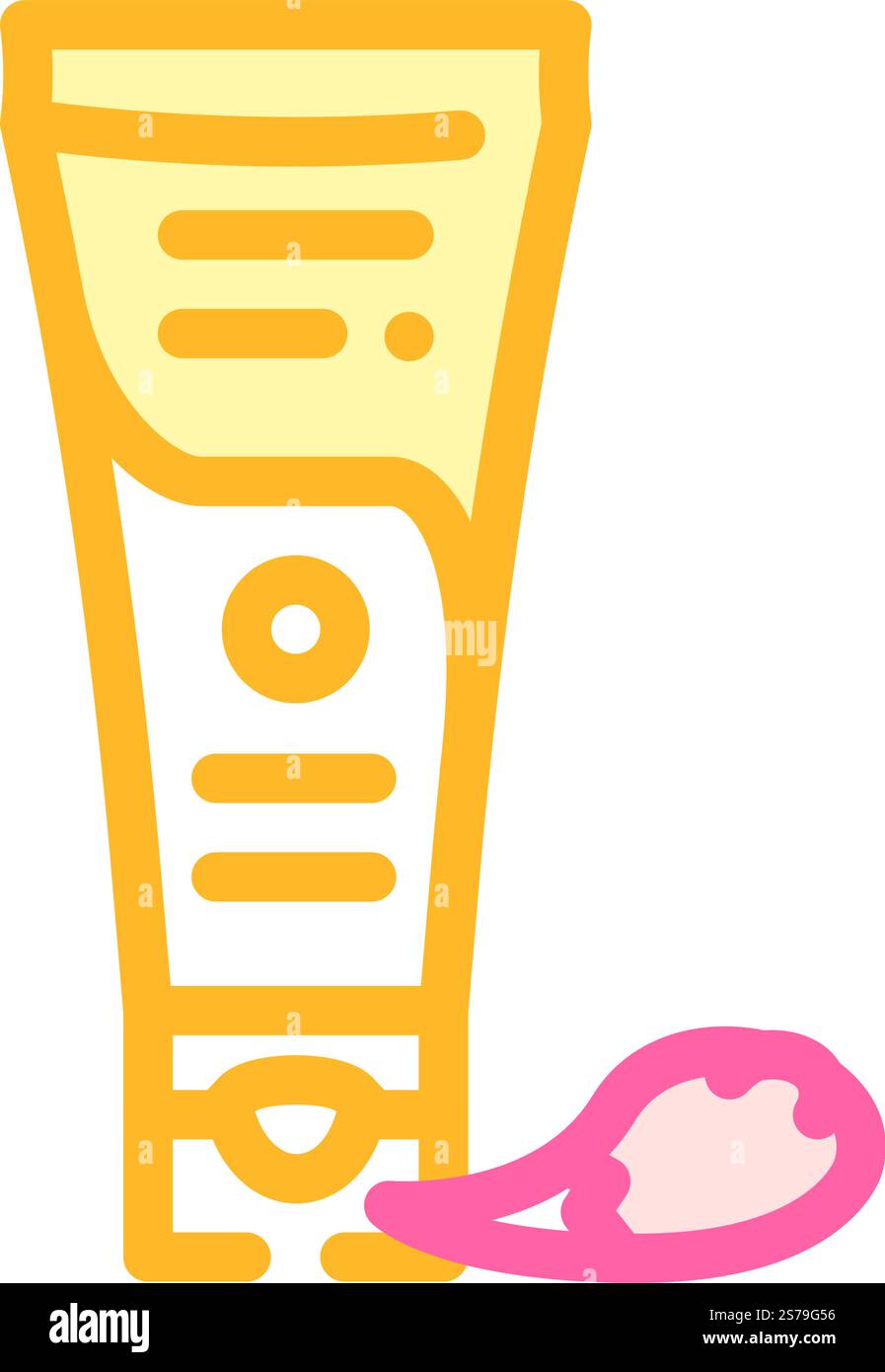 sensitive skin cream color icon vector. sensitive skin cream sign ...