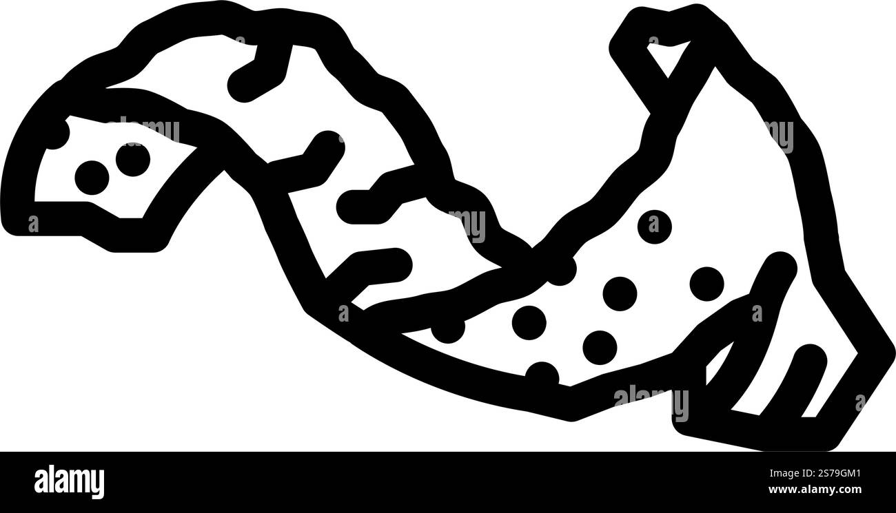 peel clementine line icon vector. peel clementine sign. isolated ...