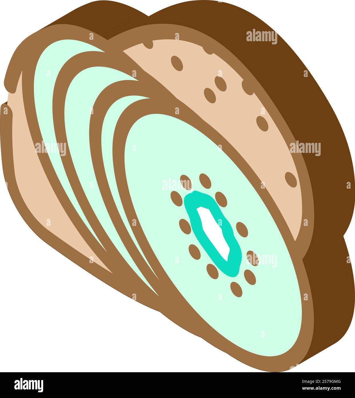 kiwi sweet isometric icon vector. kiwi sweet sign. isolated symbol ...