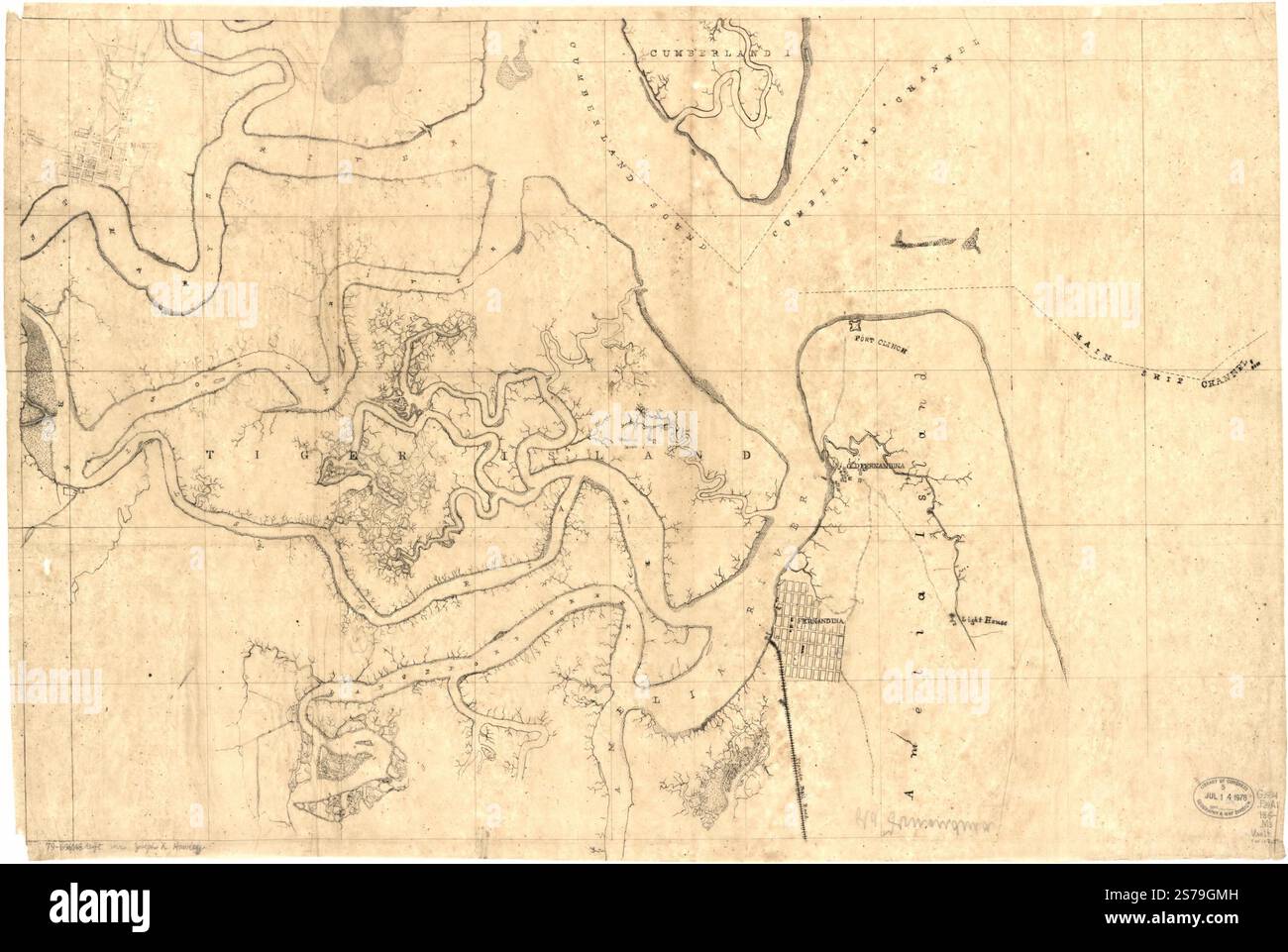 [Map of Fernandina region, Florida] 1860 by Hawley Joseph R. (Joseph ...