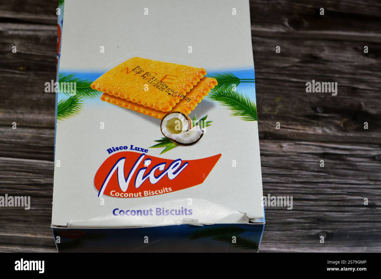 Cairo, Egypt, December 31 2024: Bisco Luxe Nice coconut biscuits, By ...