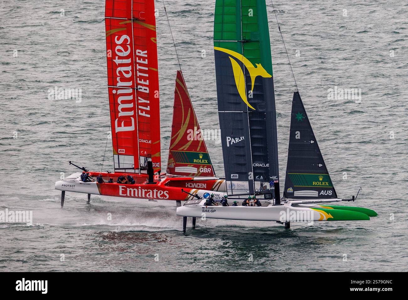 Auckland, New Zealand, 19 Jan, 2025. Great Britain and Australia racing ...