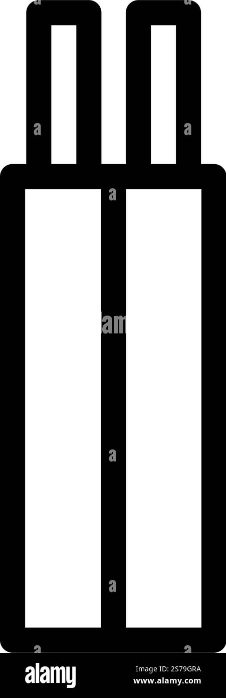 non metallic sheathed wire cable line icon vector. non metallic ...