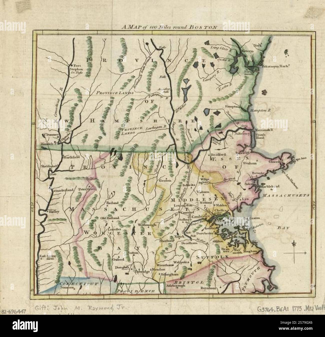 1775 boston map hi-res stock photography and images - Alamy