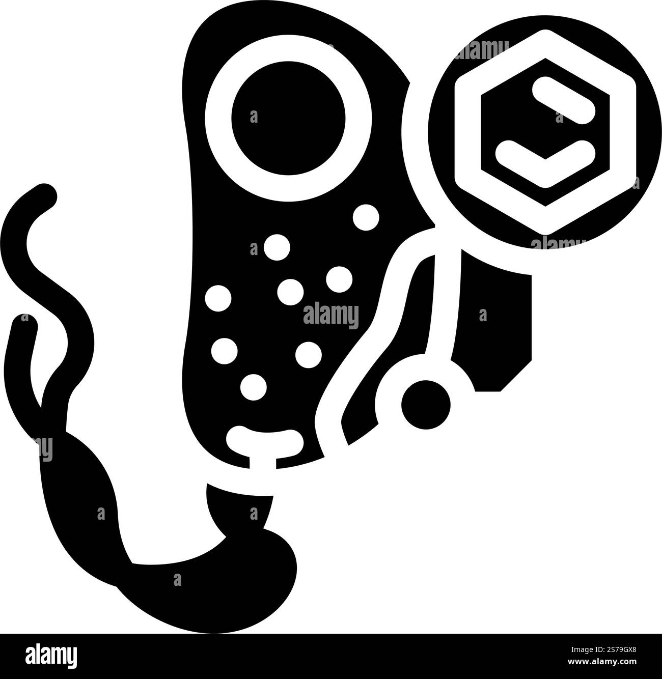 cell molecular structure glyph icon vector. cell molecular structure ...