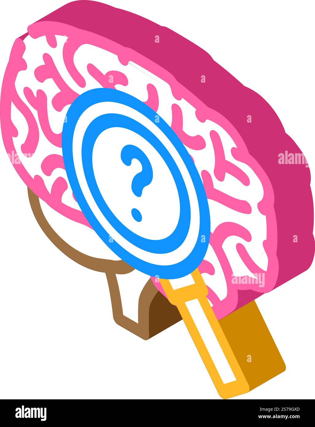 psychology brain isometric icon vector. psychology brain sign. isolated ...