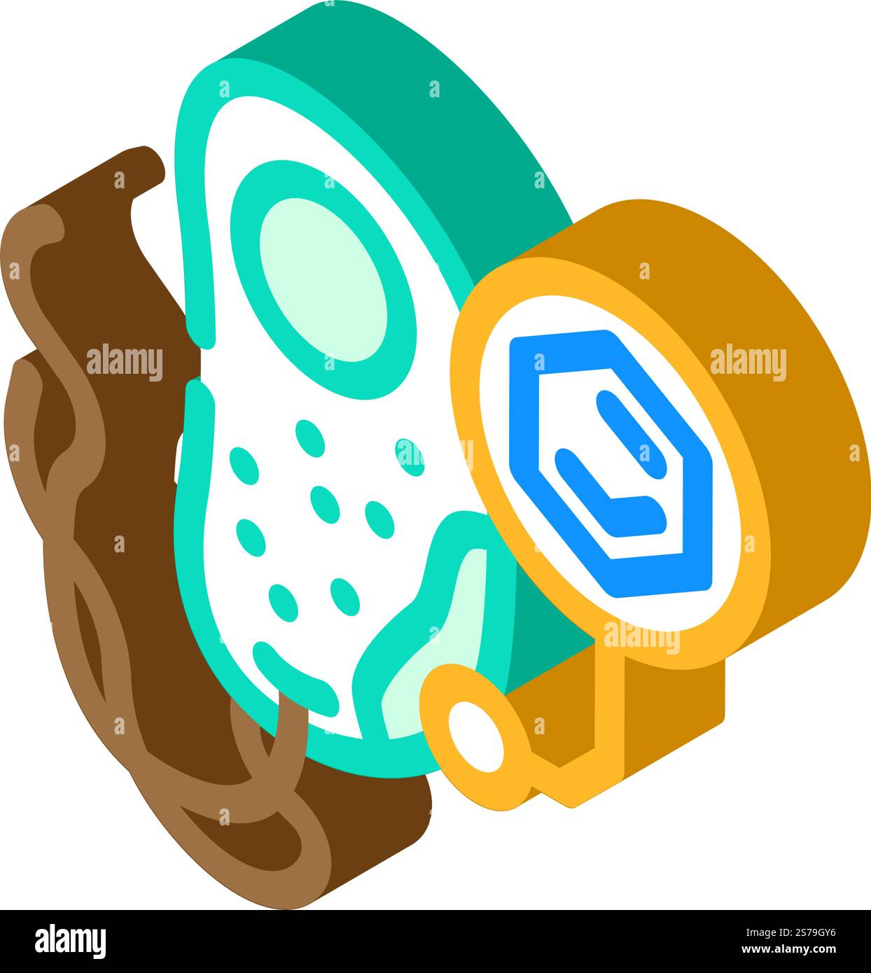 Cell Molecular Structure Isometric Icon Vector Cell Molecular Structure Sign Isolated Symbol