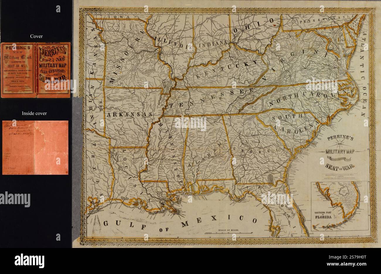 Perrine's New military map illustrating the seat of war : [southern U.S ...