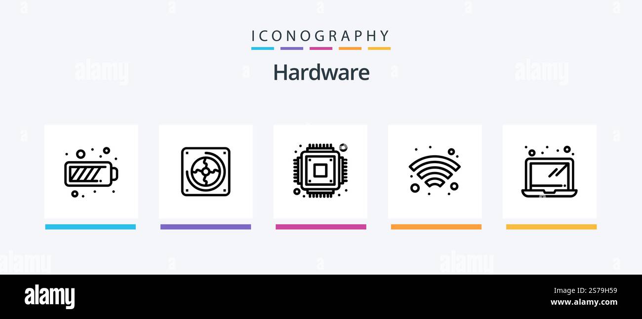 Hardware Line 5 Icon Pack Including switch. power button. hardware ...