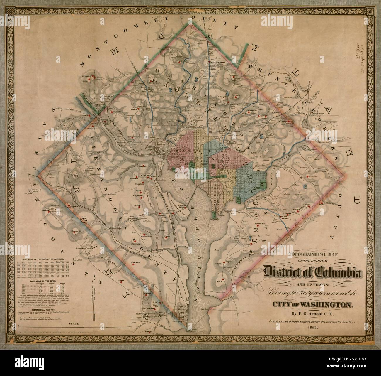 Topographical map of the original District of Columbia and environs ...
