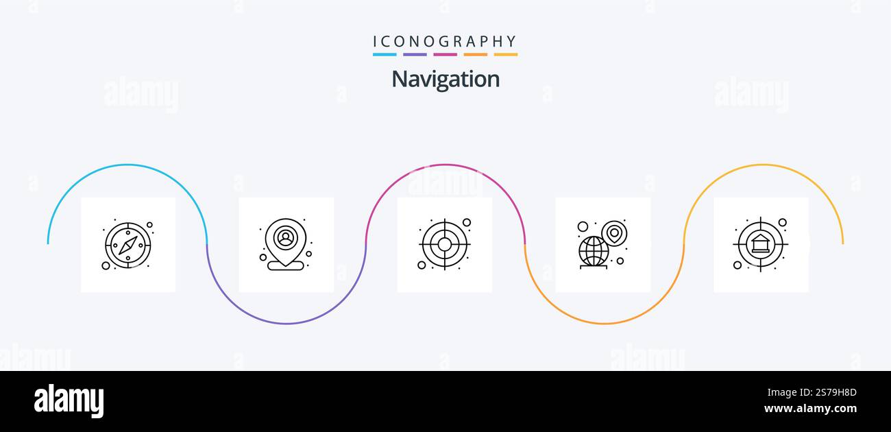 Navigation Line 5 Icon Pack Including smart. home. gps. pin. location ...