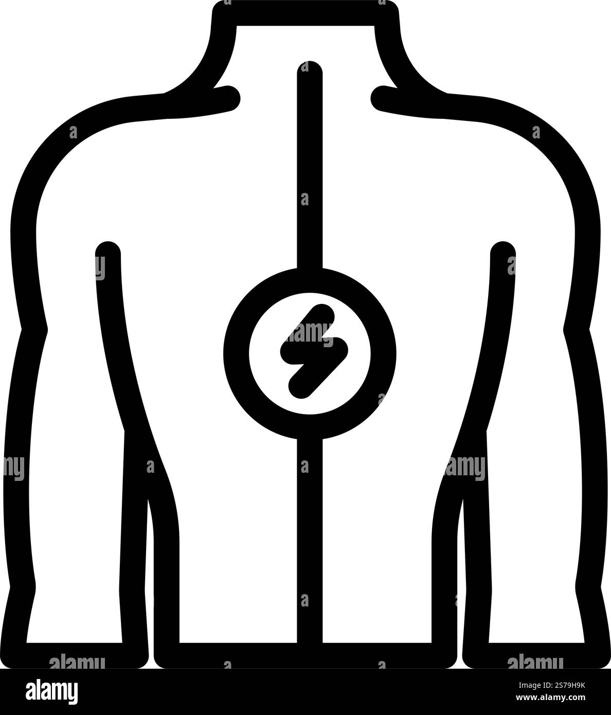 spine pain body ache line icon vector. spine pain body ache sign ...