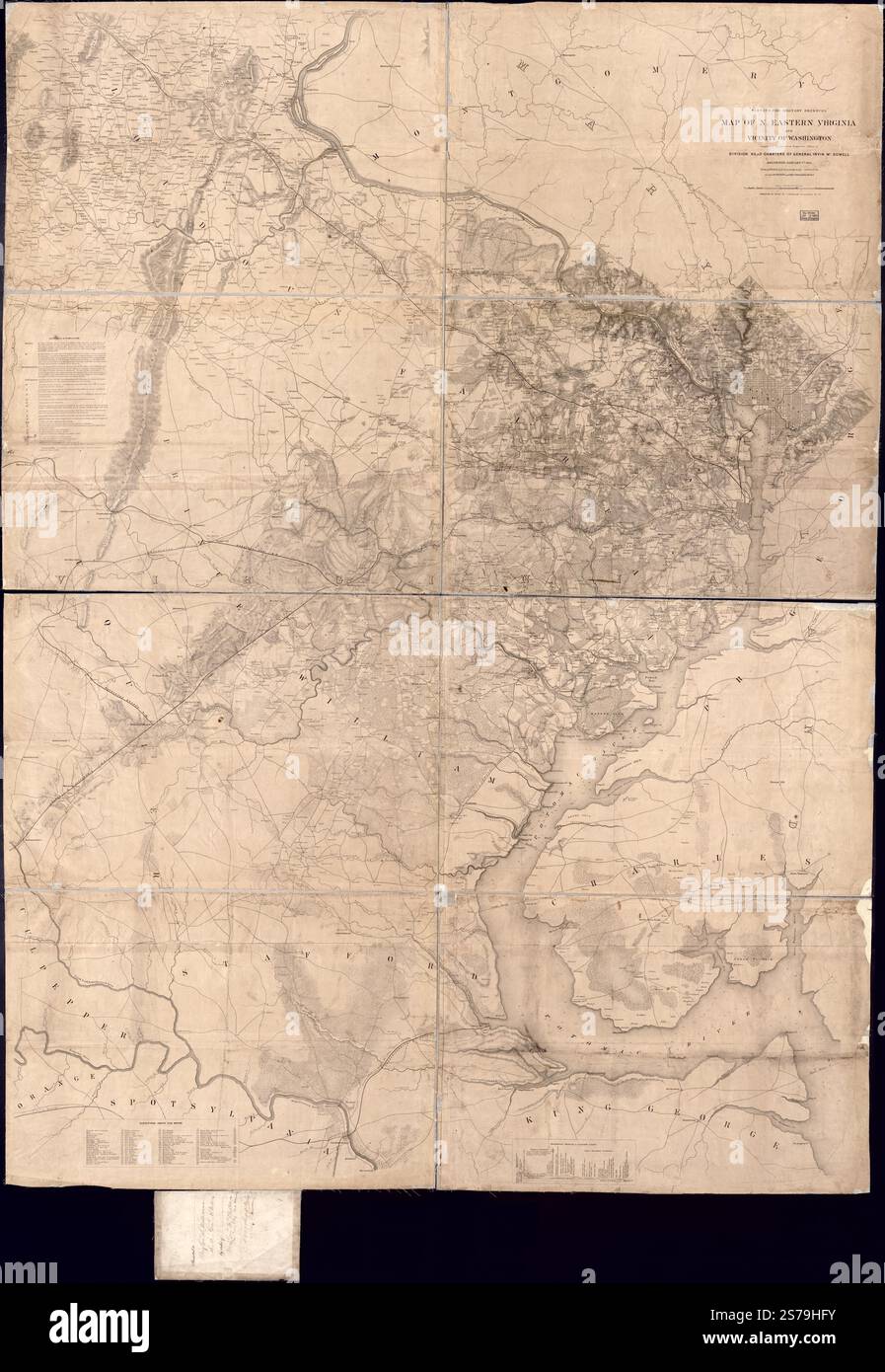 Map of n. eastern Virginia and vicinity of Washington 1862 by United ...