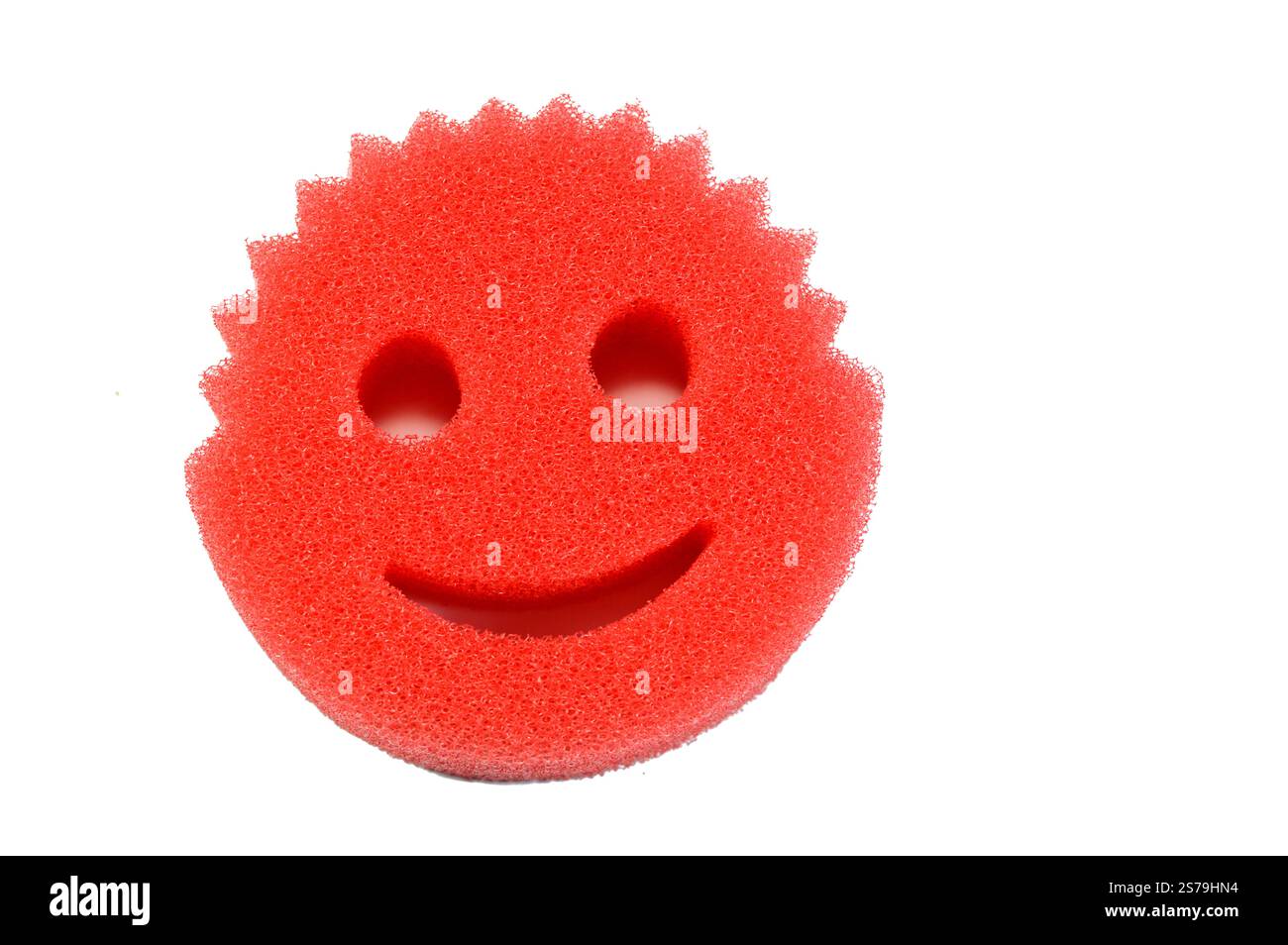 Cairo, Egypt, January 11 2025: smiley face cleaning scratch free sponge ...