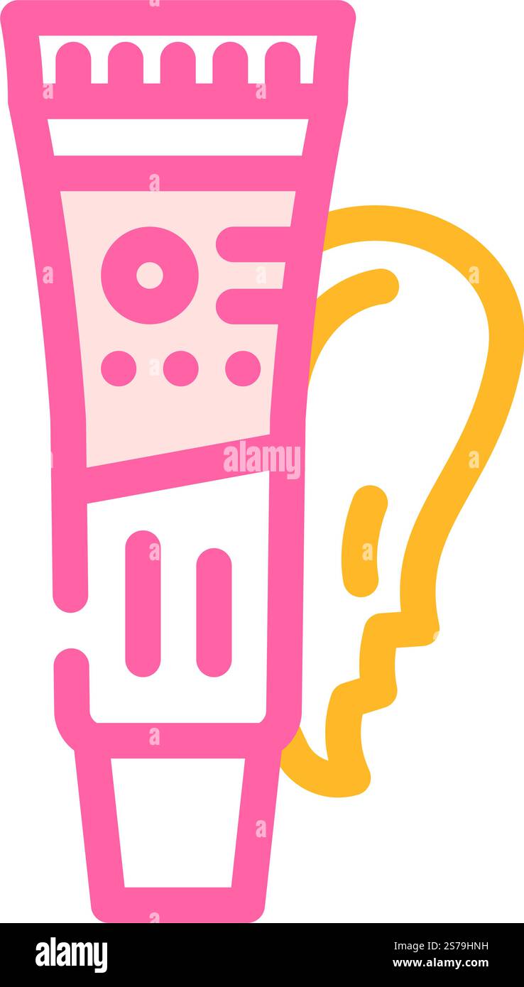 color correcting moisturizer cream color icon vector. color correcting ...