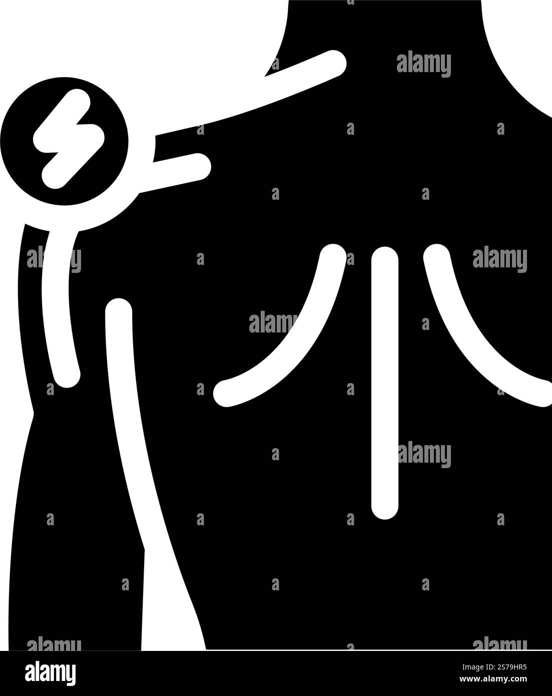 shoulder pain body ache glyph icon vector. shoulder pain body ache sign ...