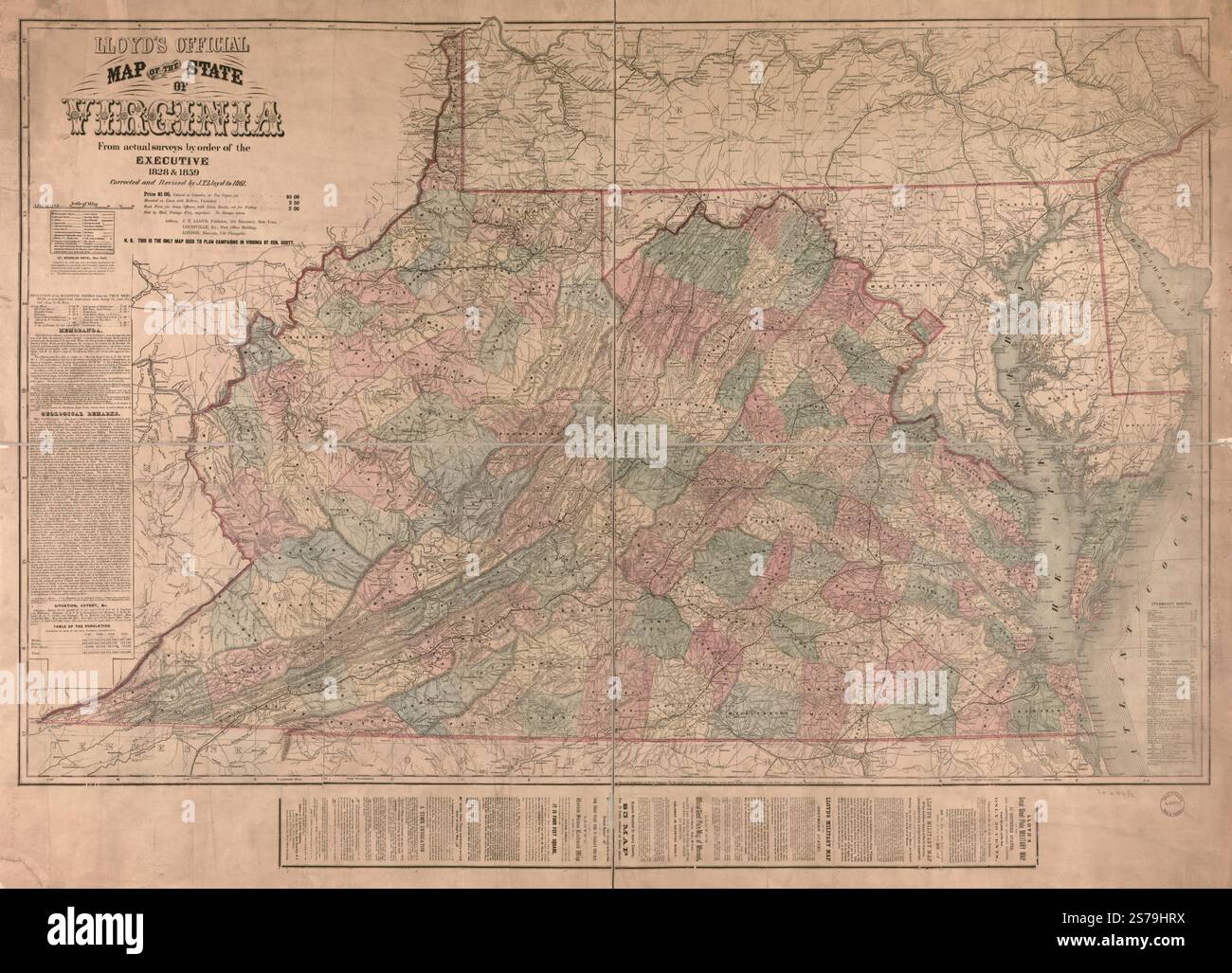 Lloyd's official map of the state of Virginia : from actual surveys by ...