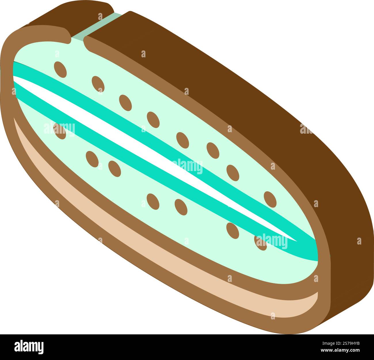 cut fruit kiwi isometric icon vector. cut fruit kiwi sign. isolated ...