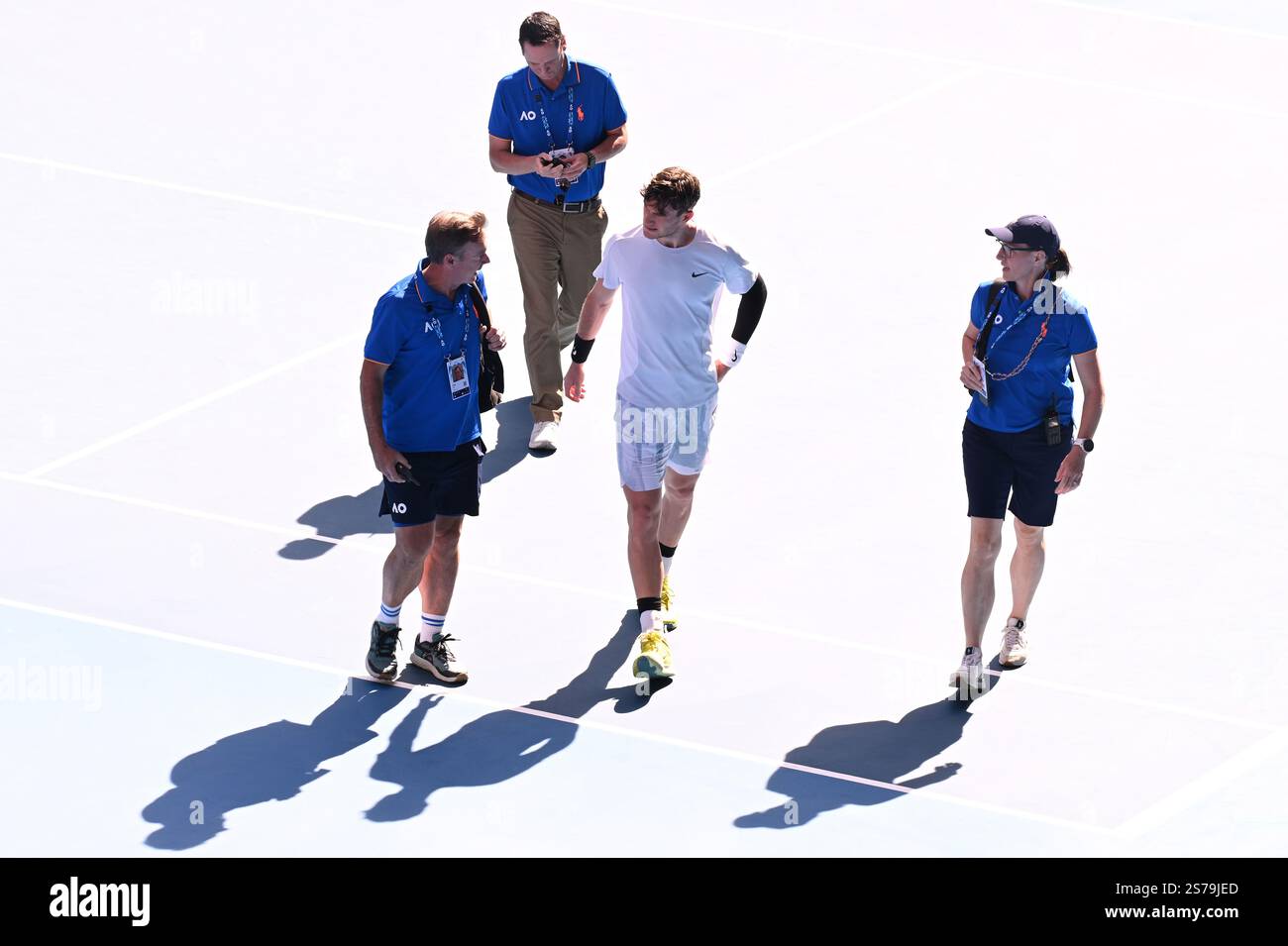 Melbourne, Australia. 19th Jan, 2025. Jack Draper of Great Britain has ...