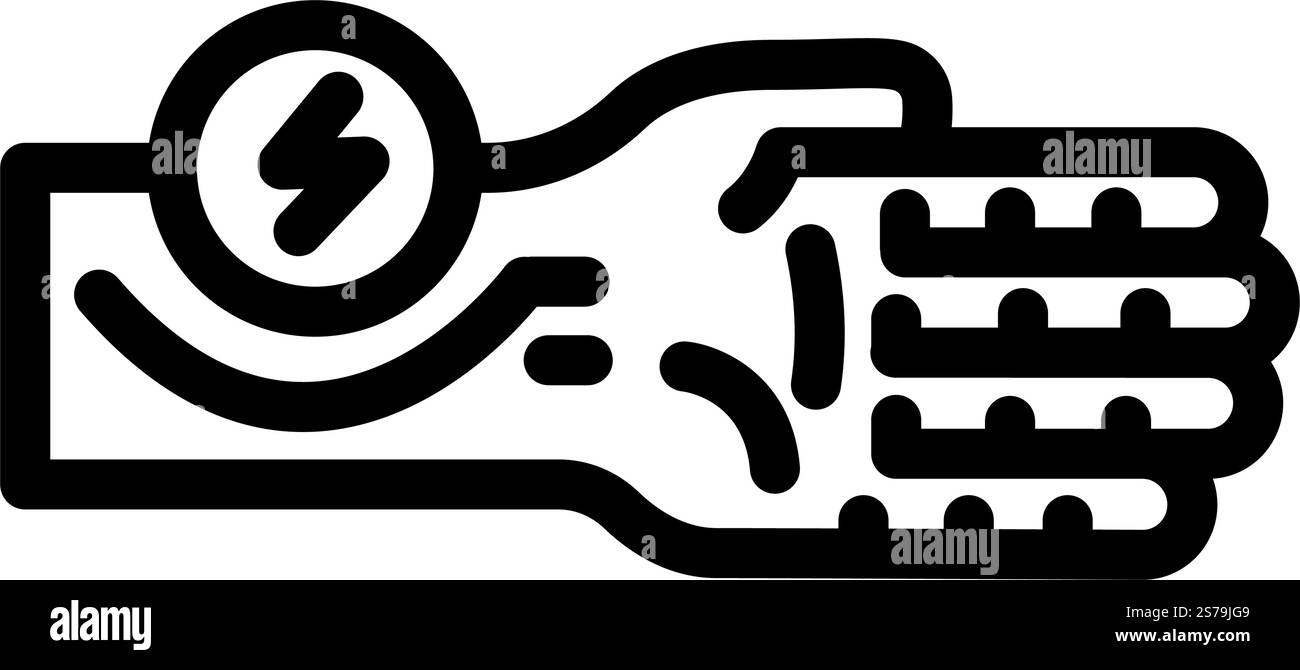 wrist pain body ache line icon vector. wrist pain body ache sign ...