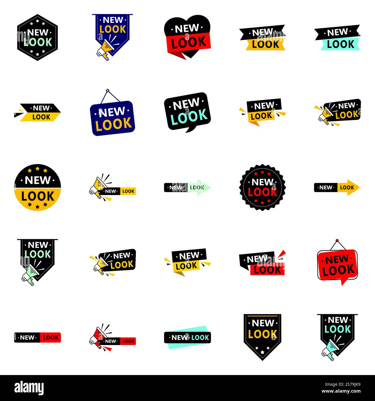 New Look 25 versatile vector designs for a new image and vision Stock ...