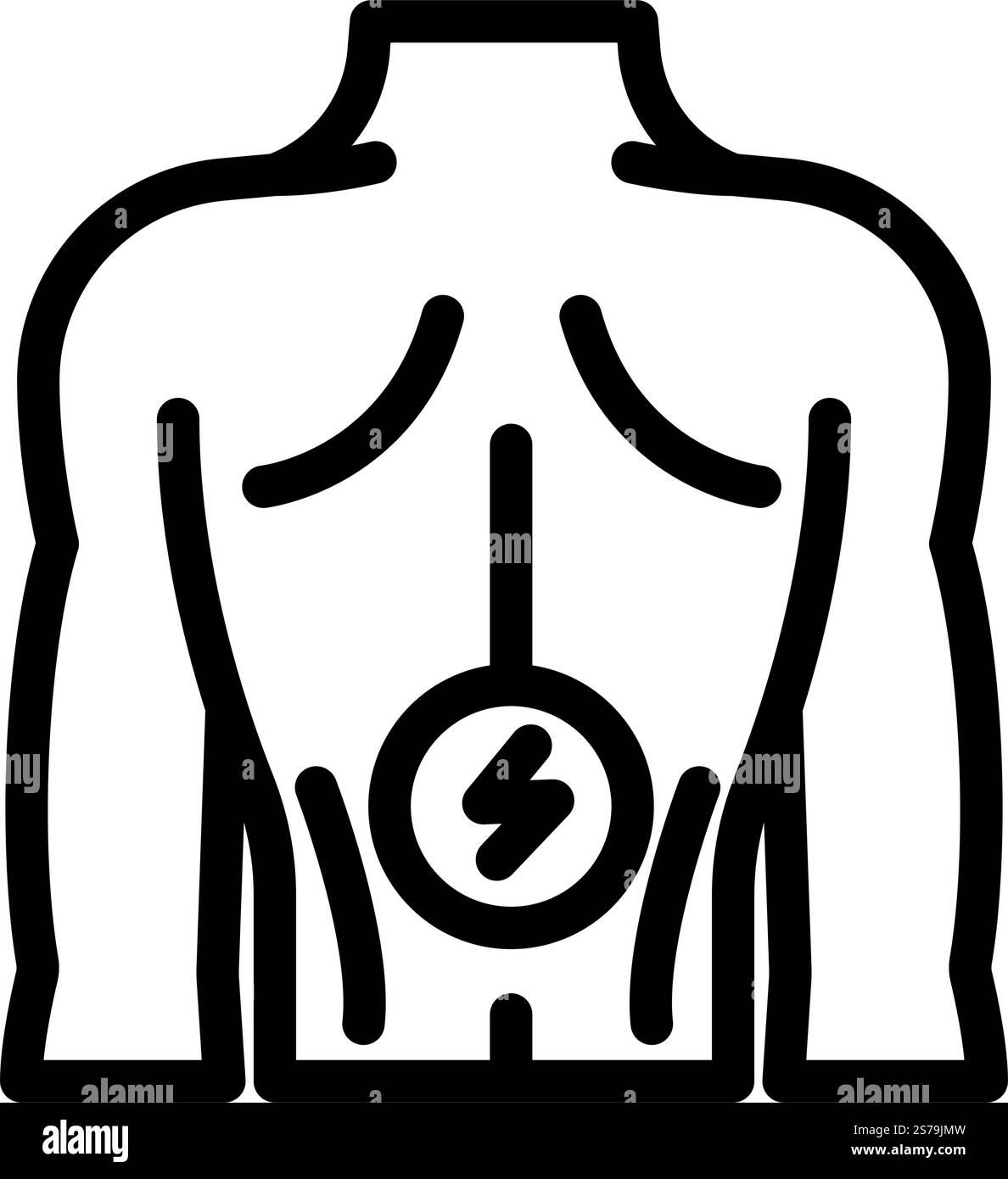 lower back pain body ache line icon vector. lower back pain body ache ...