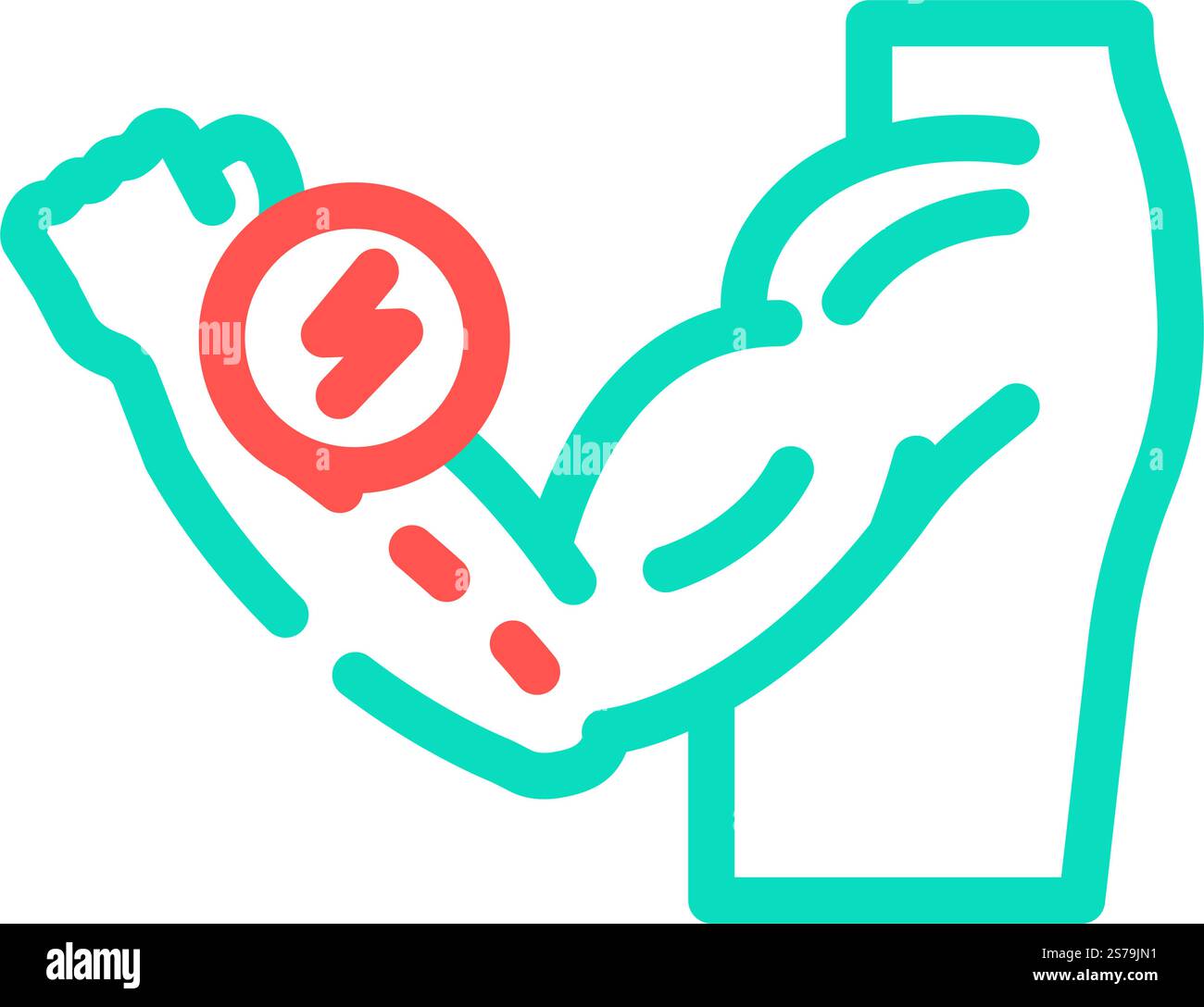 arm pain body ache color icon vector. arm pain body ache sign. isolated ...