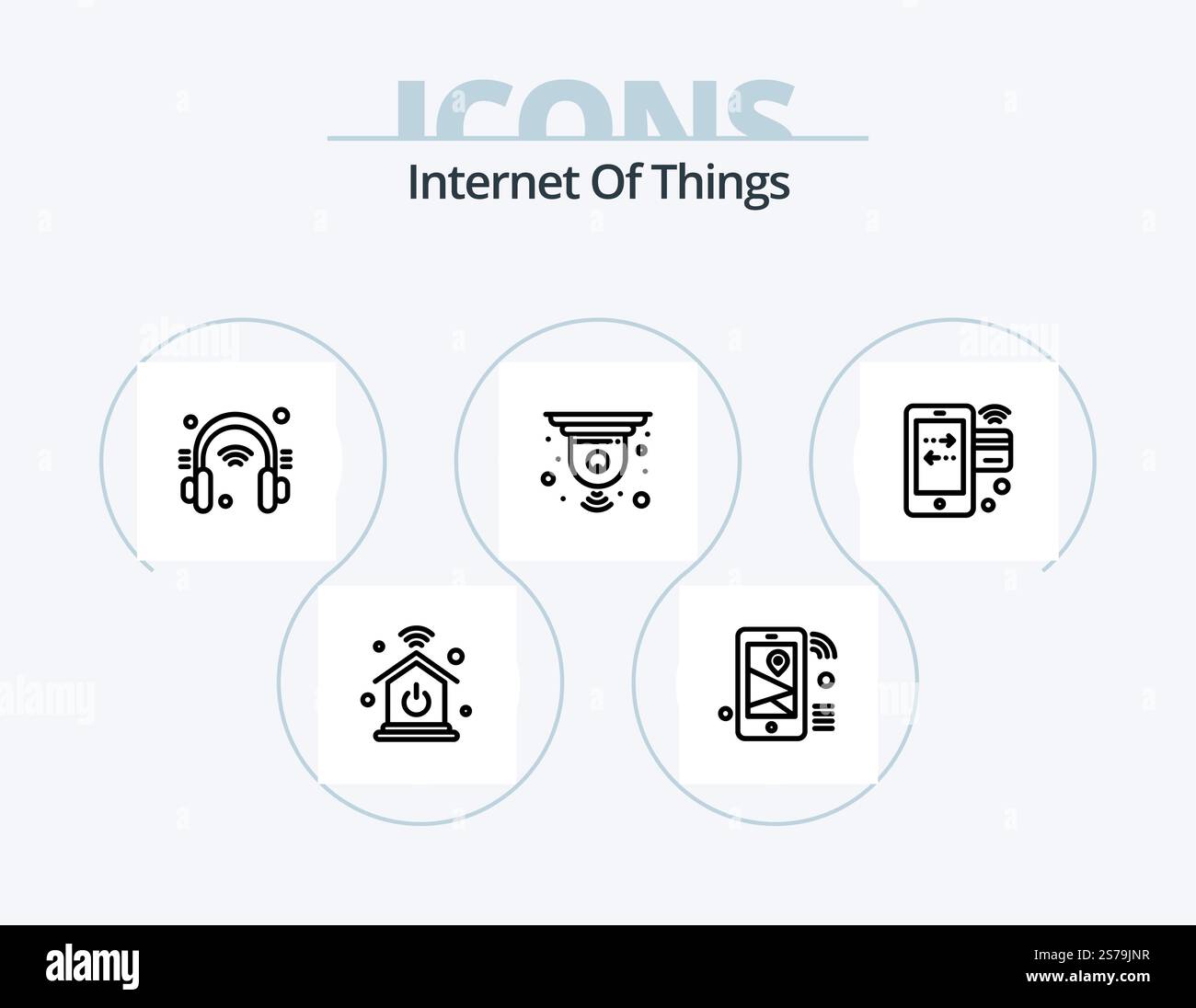 Internet Of Things Line Icon Pack 5 Icon Design. oven. iot. wifi ...