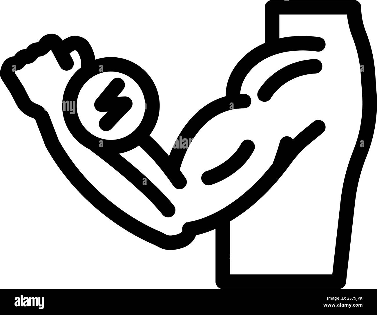 arm pain body ache line icon vector. arm pain body ache sign. isolated ...