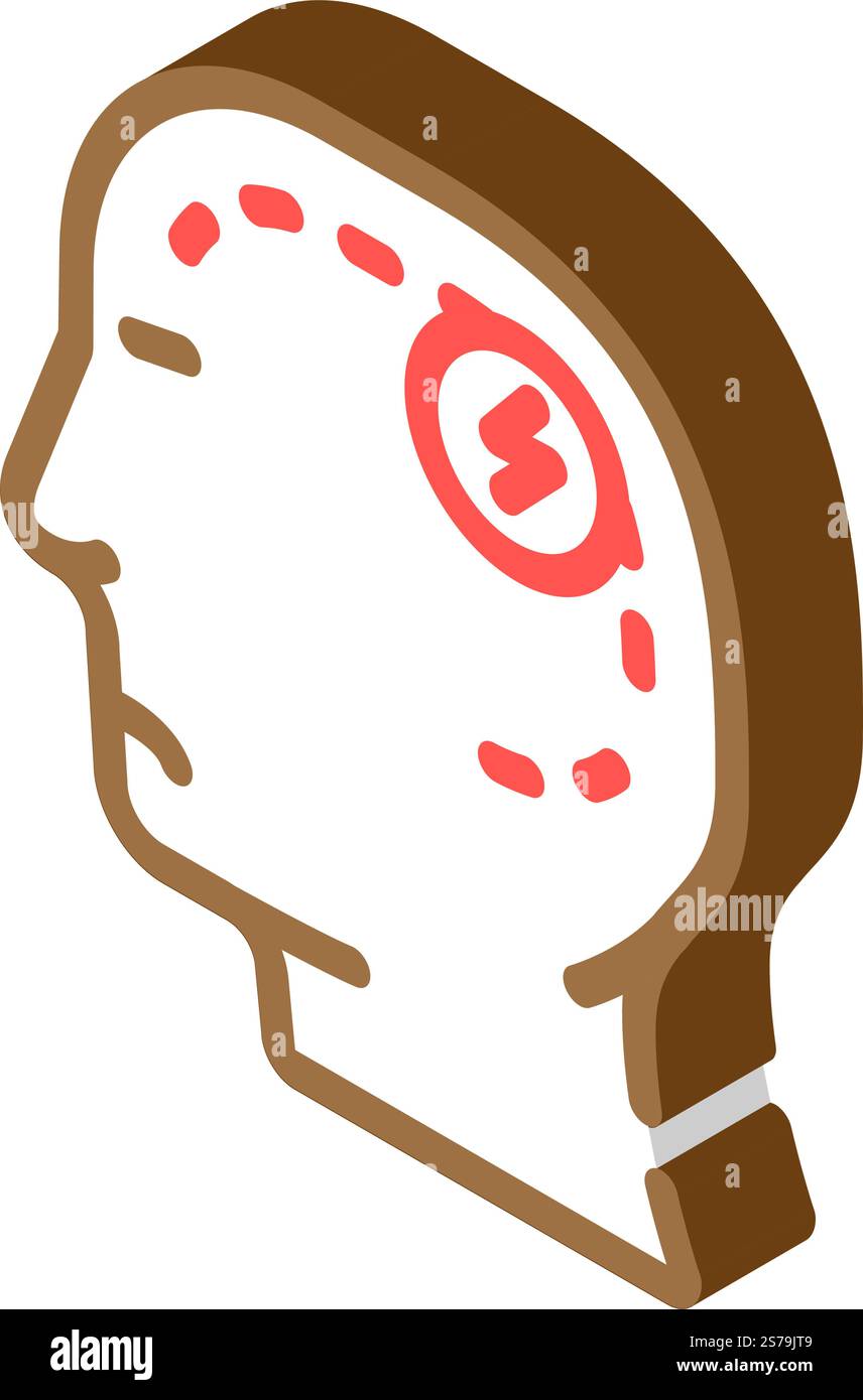 head pain body ache isometric icon vector. head pain body ache sign ...