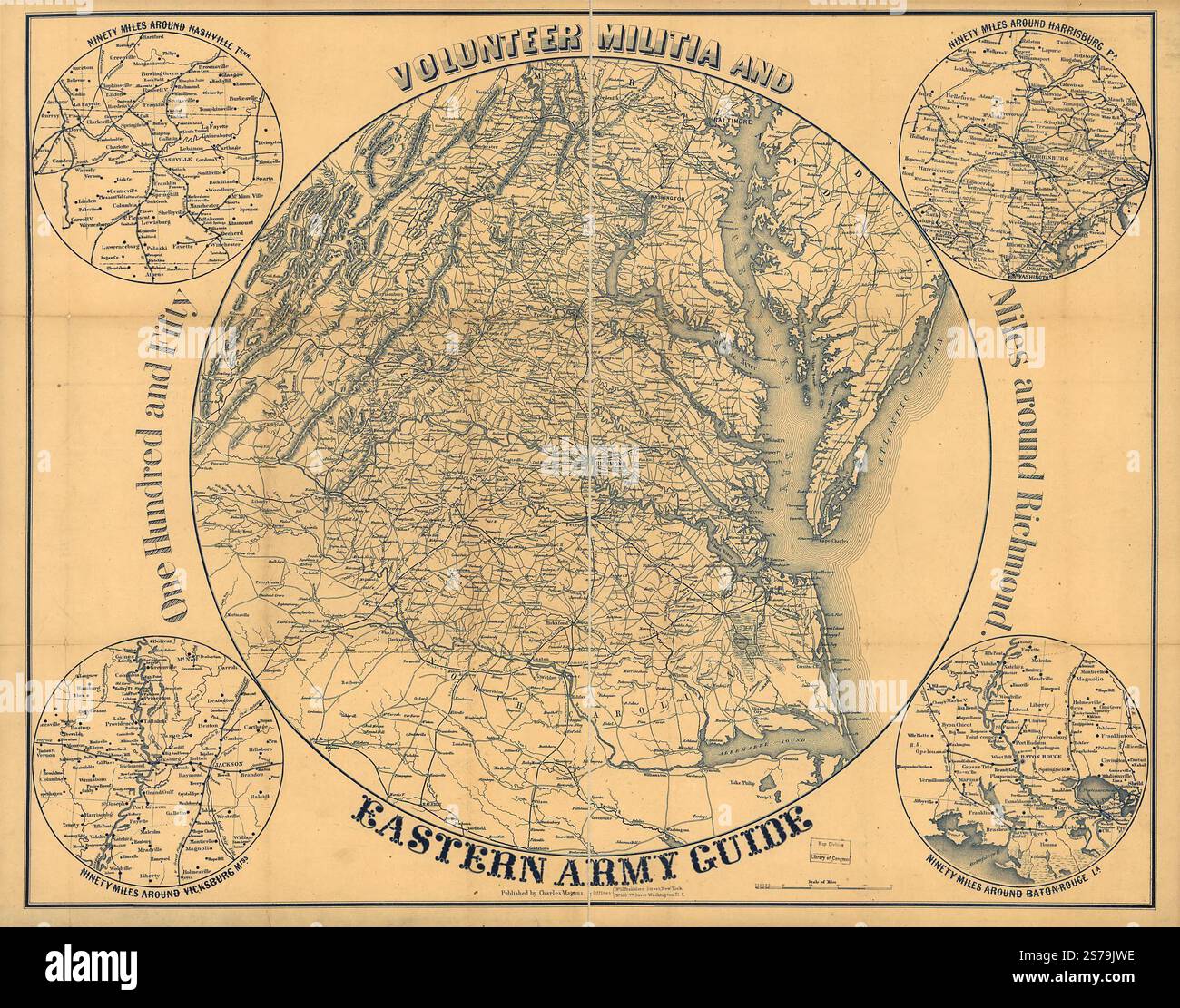 Volunteer militia and eastern army guide. One hundred and fifty miles ...
