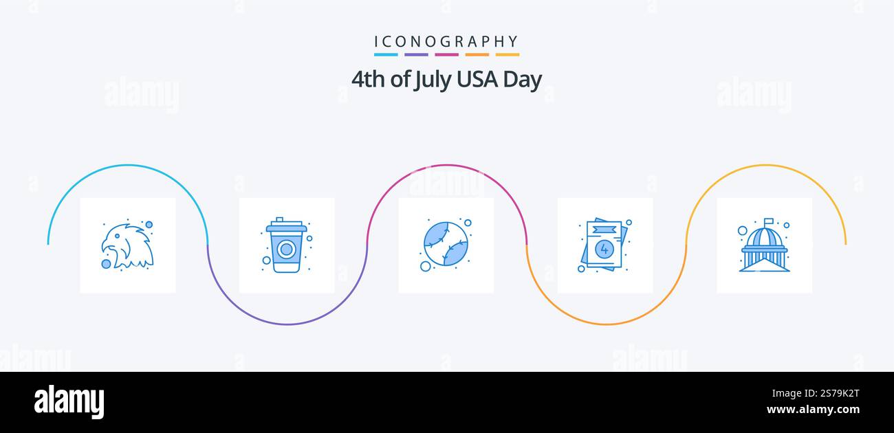 Usa Blue 5 Icon Pack Including usa. house. states. building. usa Stock ...