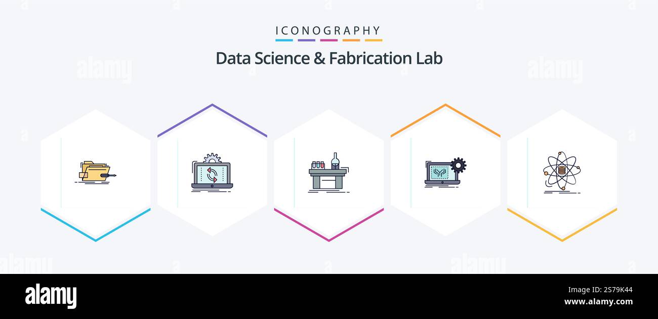 Data Science And Fabrication Lab 25 FilledLine icon pack including ...