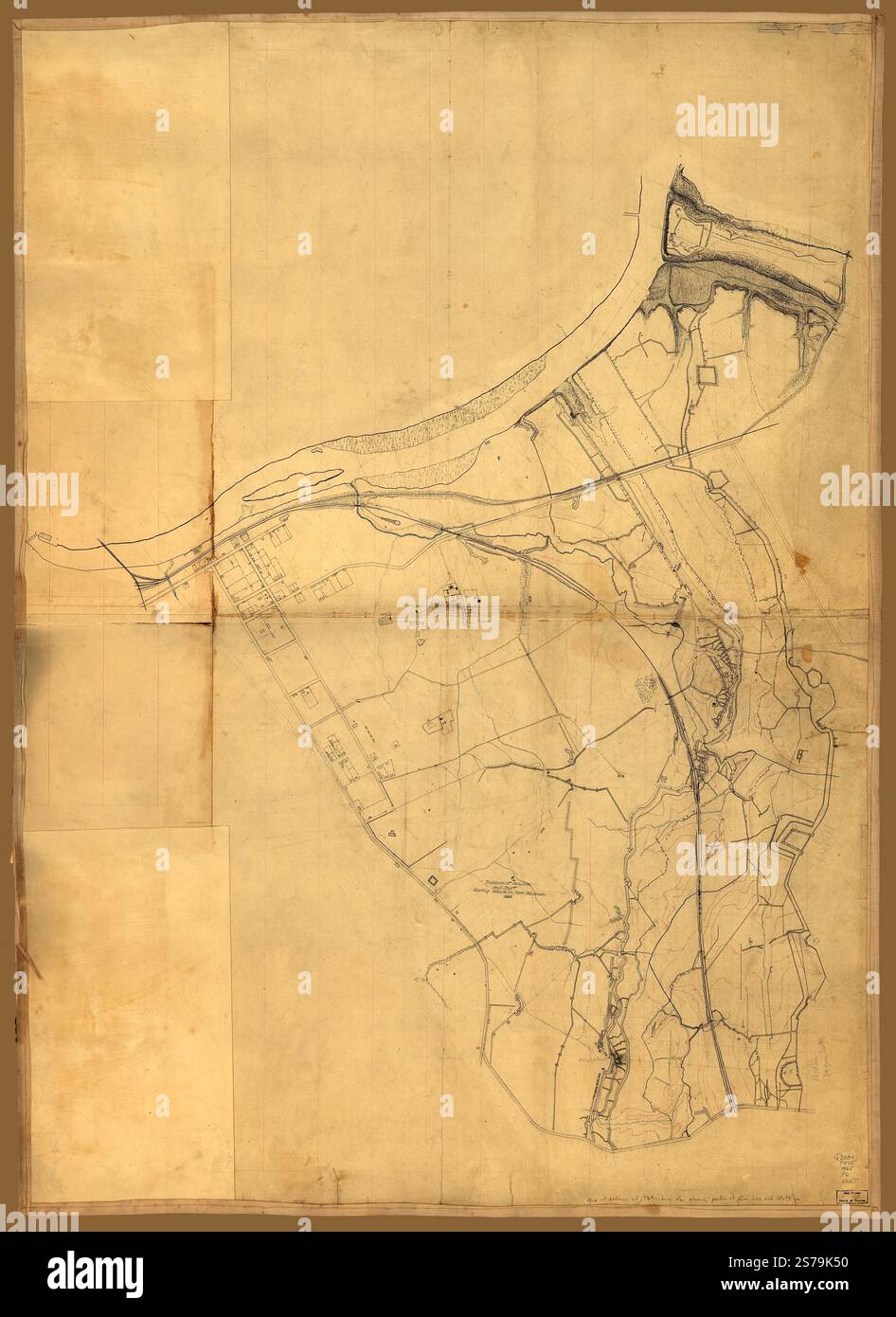 [Map of defenses of Petersburg, Virginia, showing the position of ...