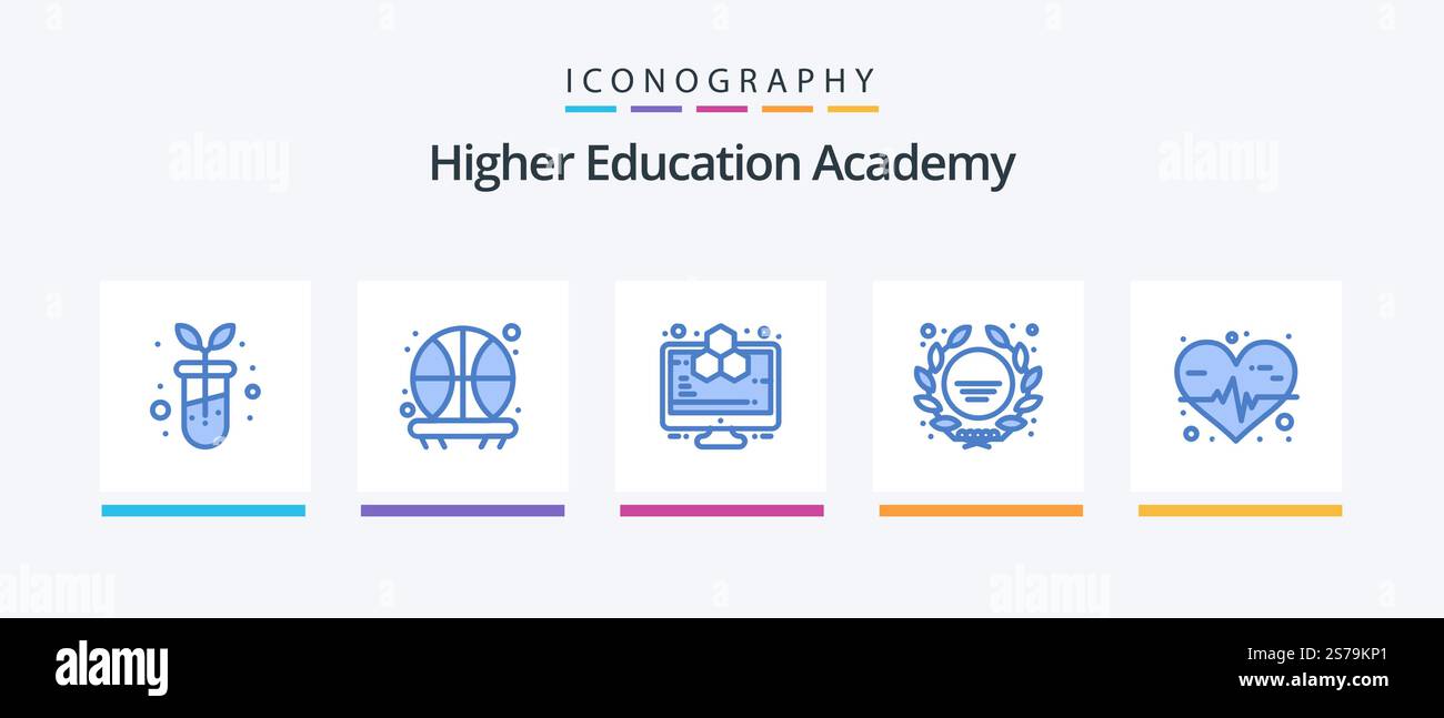 Academy Blue 5 Icon Pack Including heart rate. computer science. heart ...