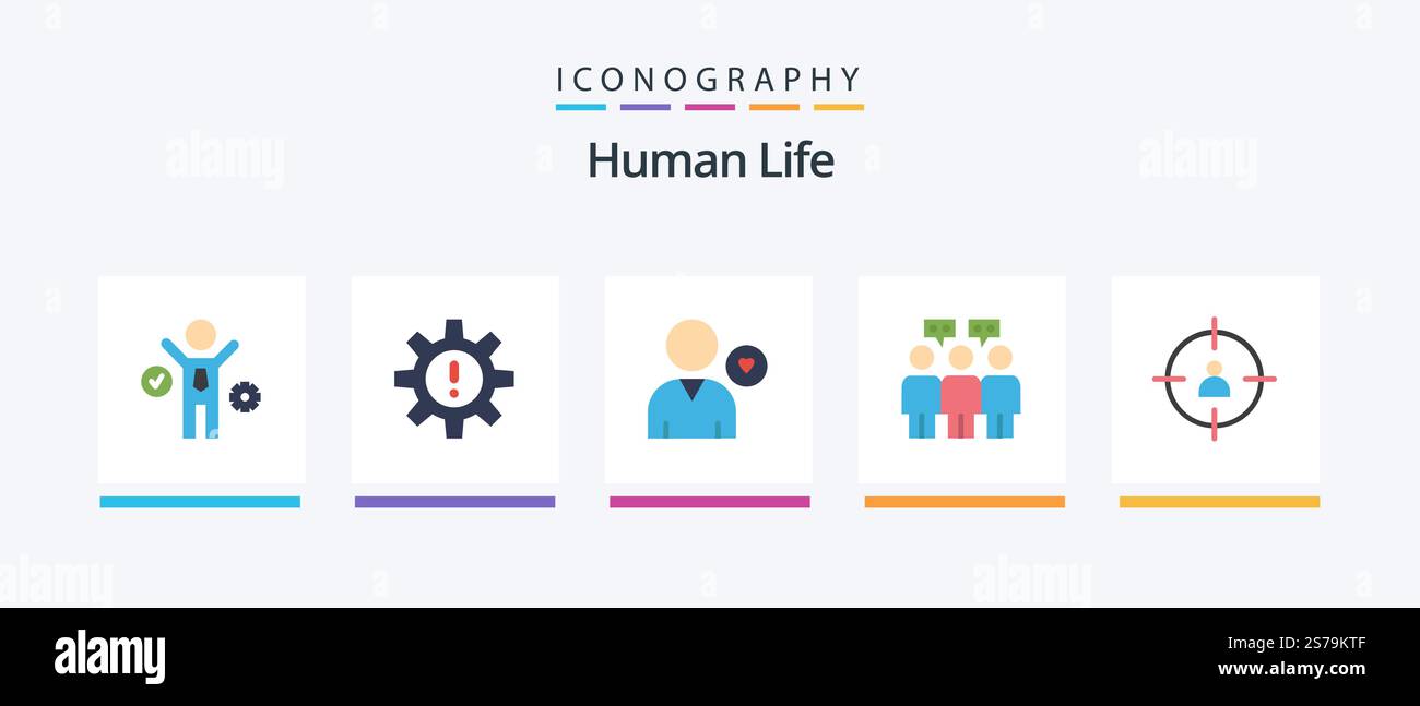 Human Flat 5 Icon Pack Including human. team. favorite. people. love ...