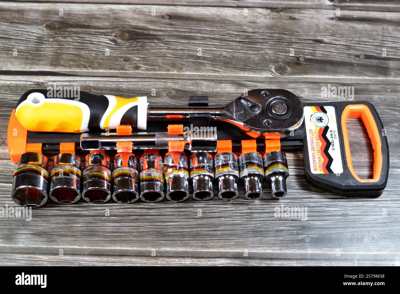 Cairo, Egypt, December 31 2024: King Tools Socket wrench tools, hand ...