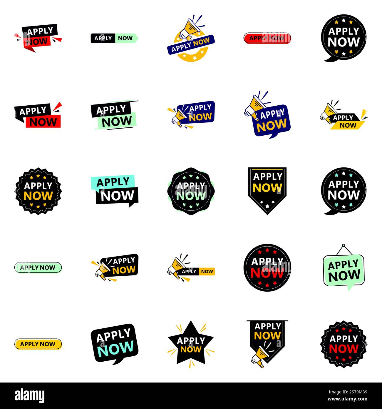 25 Diverse Apply Now Banners to Promote Your Opportunities Stock Vector ...