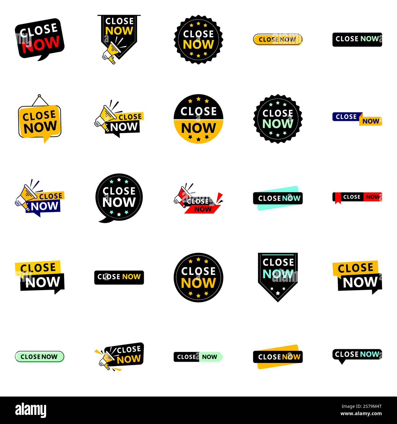 Hurry and Close Text Banners Pack of 25 Stock Vector Image & Art - Alamy