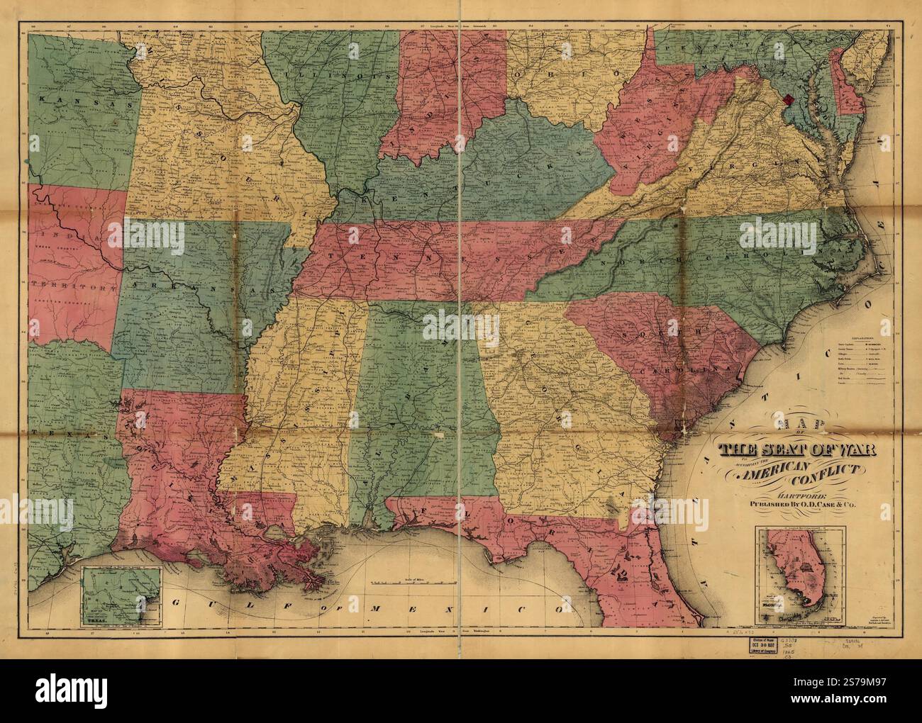 Map of the seat of war. To accompany the American Conflict. 1865 by O.D ...